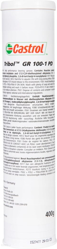 Castrol Tribol Gr 100-1 Pd Łożyskowy Tuba 400G – Trans Gabar